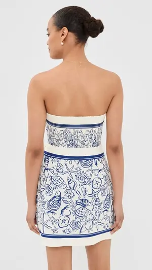Simkhai Darbie Linen Bustier Mini Dress