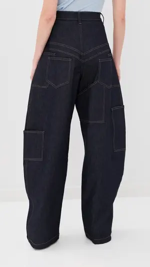 TOLU COKER Wide Leg Denim Pants