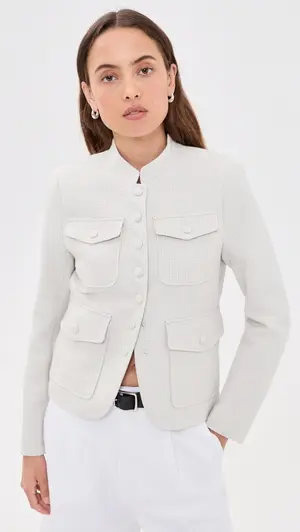 Rag & Bone Mercer Seersucker Blazer - Grey