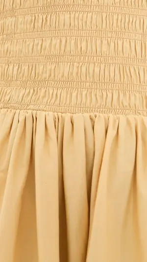 PISTOLA Gladys Smocked Bodice Midi Dress - Light Turmeric