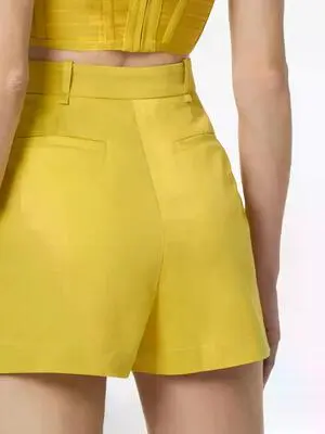 Elisabetta Franchi Pleated Shorts With Logo Detail