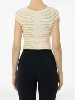 Elisabetta Franchi Embossed Fan-pattern Top