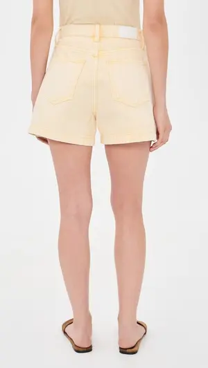 PISTOLA Saige Relaxed Fit Denim Shorts - Yellow