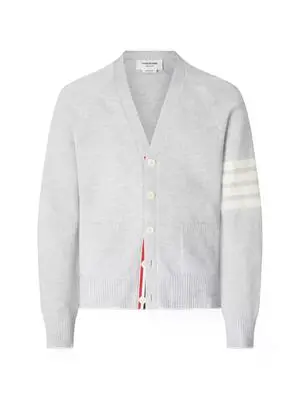 Thom Browne 4-bar Relaxed-fit Cardigan - Grey