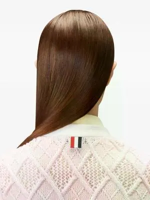 Thom Browne Argyle Pointelle Knit Cardigan