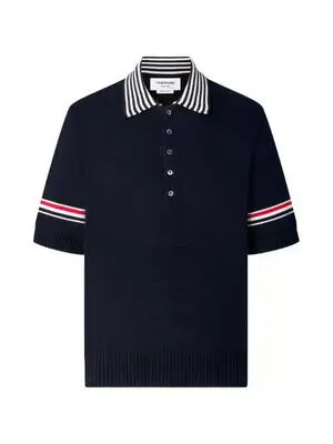 Thom Browne Rwb Armband Sailboat Polo Shirt - Blue