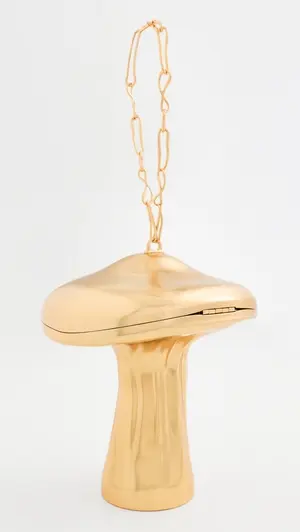Cult Gaia Fungo Clutch - Brushed Brass