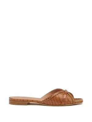 MALONE SOULIERS Perla Croc-embossed Sandals