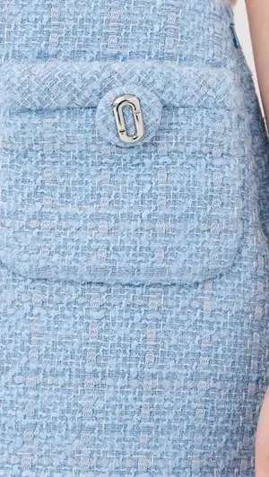 Marc Jacobs Tweed Mini Skirt With Patch Pockets