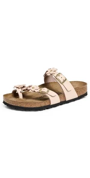 BIRKENSTOCK Mayari Floral Embellished Leather Sandals