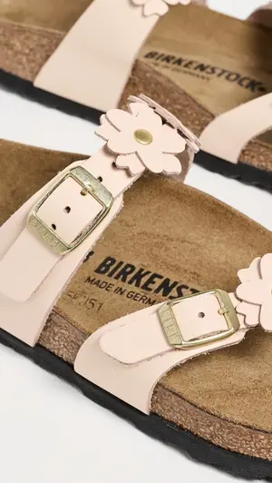 BIRKENSTOCK Mayari Floral Embellished Leather Sandals