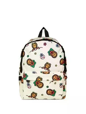 A BATHING APE Baby Milo® Store Graphic Print Backpack - Neutrals