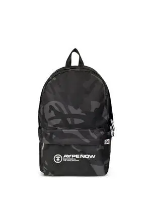AAPE BY *A BATHING APE Camo Logo Backpack - Black