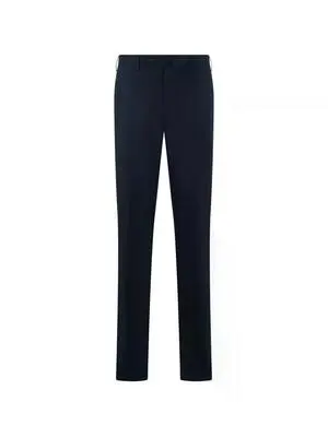 SLOWEAR Pressed-crease Straight-leg Trousers - Blue