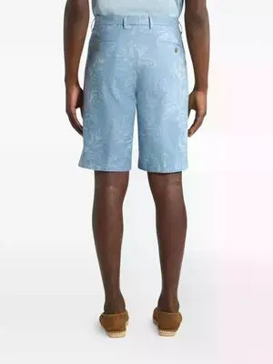Etro Jacquard Motif Denim Shorts