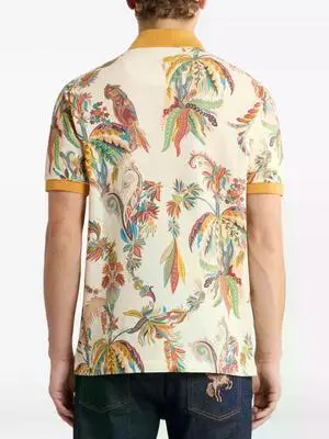 Etro Parrot And Palm-tree Motif Polo Shirt