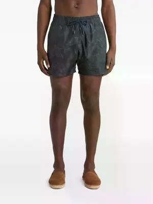 Etro Floral Print Swim Shorts - Blue