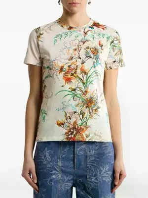Etro Cotton Floral Motif T-shirt