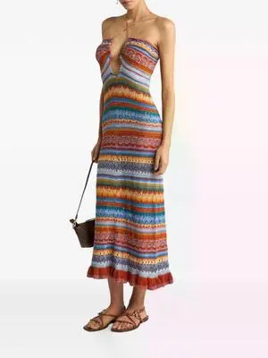 Etro Striped Knitted Maxi Dress