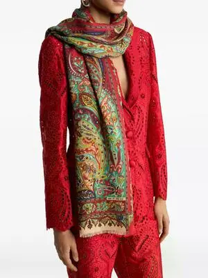 Etro Paisley-print Fringed Cashmere Scarf
