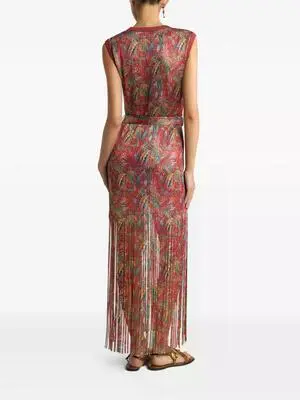Etro Paisley-print Fringed Maxi Dress