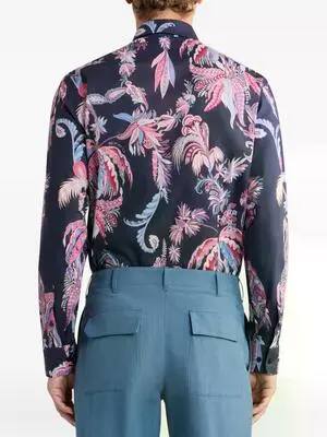 Etro Parrot-print Palm-tree Shirt