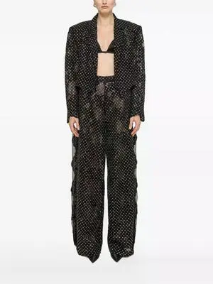 NISSA Embellished Cropped Blazer - Black