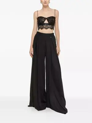 NISSA Sequin Embellished Lace Top