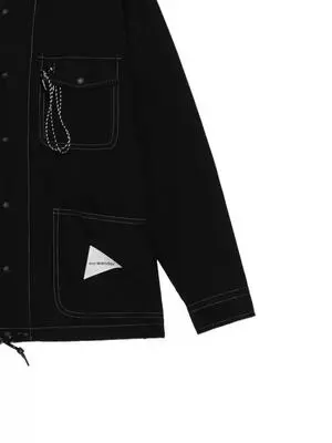 AND WANDER Cordura Logo-patched Shirt Jacket