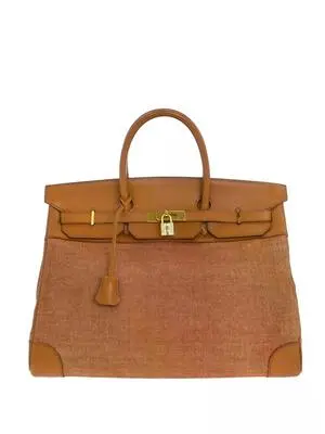 Hermès 40 Birkin Toile H Gulliver Tote Bag - Brown