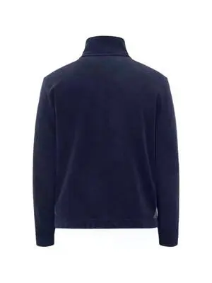 SPORTY & RICH Logo Detail Quarter-zip Sweatshirt