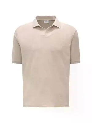 04651 / A TRIP IN A BAG Terry Johnny V-neck T-shirt - Neutrals