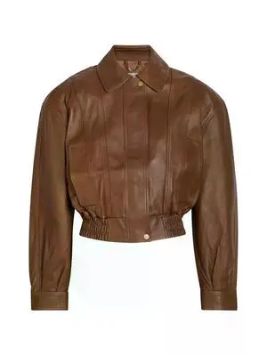 Ronny Kobo Samson Leather Jacket - Brown