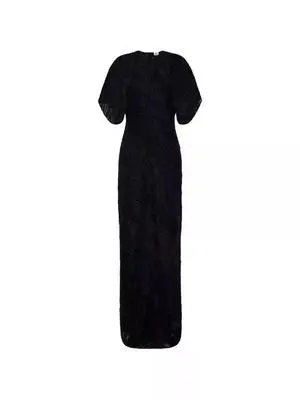 Adam Lippes Fil-coupé Maxi Dress - Black