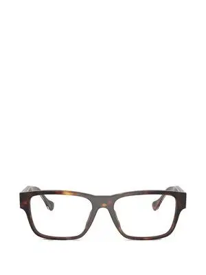 Versace Medusa Greca Rectangle-frame Glasses - Brown
