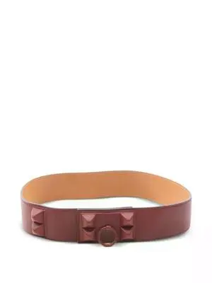 Hermès Coridian Leather Belt - Red