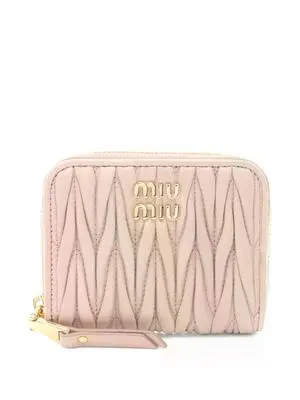 Miu Miu 2020s Matelassé Leather Coin Purse - Pink