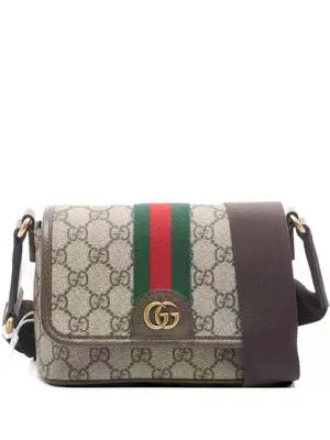 Gucci Ophidia Gg Supreme Shoulder Bag - Brown