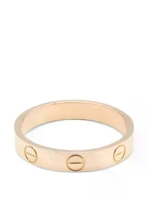 Cartier 18k Rose Gold Embossed Love Ring - Pink