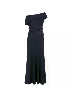 CORTANA Onara Off-shoulder Wrap Maxi Dress