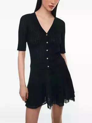 12 STOREEZ Lattice Short-sleeve Cardigan