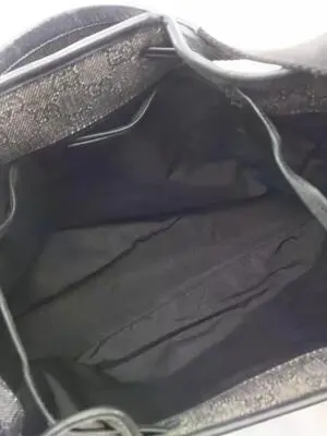 Gucci Gg Pattern Leather Trimmed Tote Bag