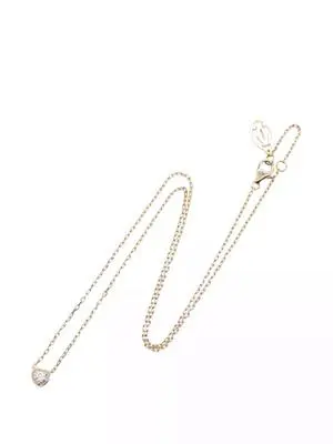 Cartier 18k Rose Gold Diamond Heart Necklace - Pink