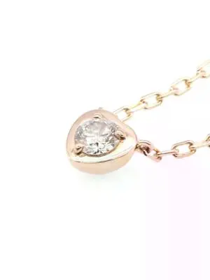 Cartier 18k Rose Gold Diamond Heart Necklace