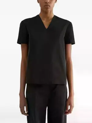 JIL SANDER V-neck T-shirt - Black