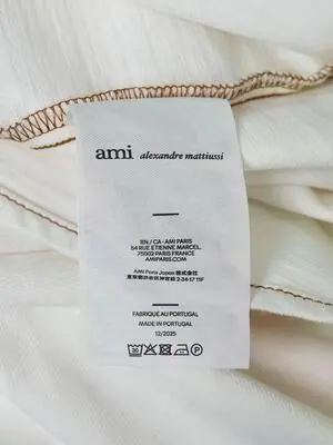 AMI Paris De Coeur Contrast-stitch Cotton Shirt