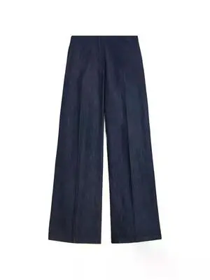 JIL SANDER Chambray Straight-leg Trousers - Blue