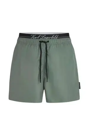 Karl Lagerfeld Logo-print Swim Shorts - Grey