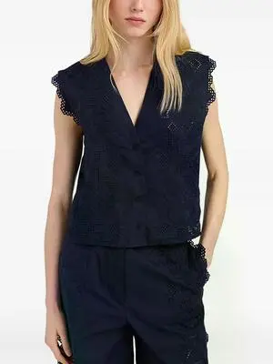 Momoni Broderie Anglaise Gilet