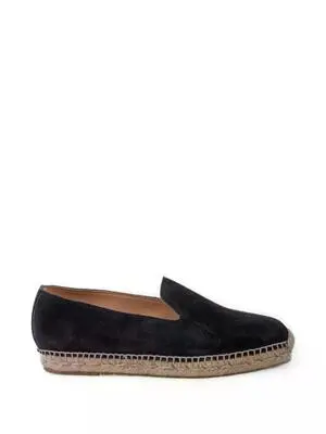 LES HÉRITIERS Suede Slip-on Espadrilles - Blue